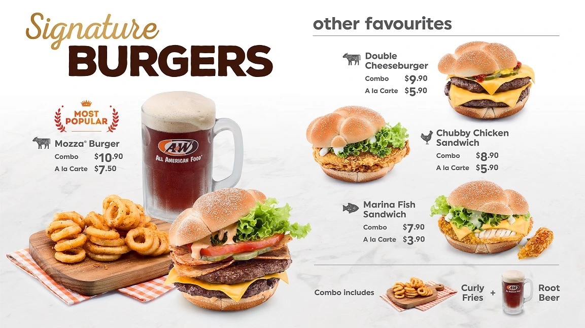 A & w menu store